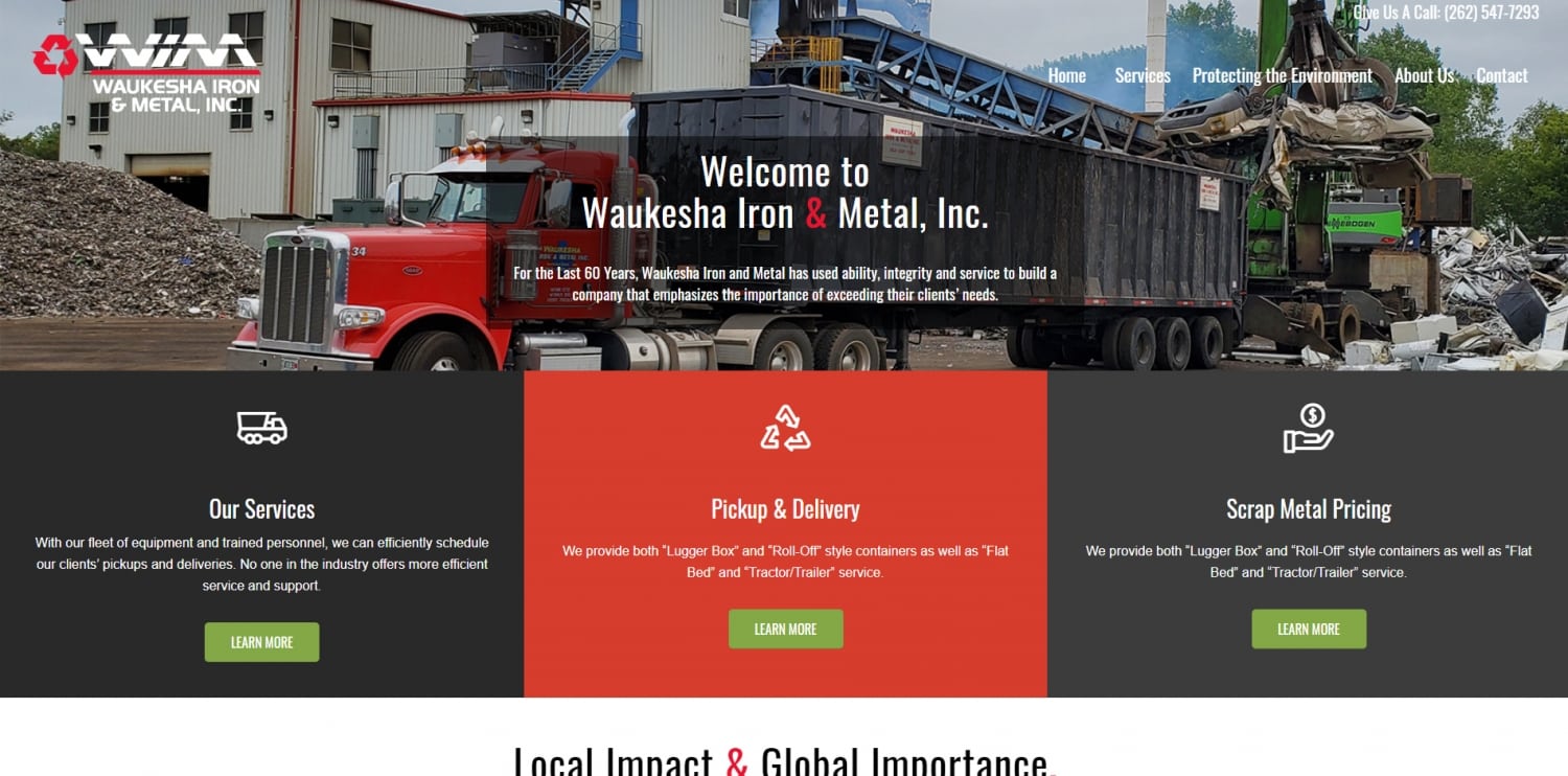Waukesha Iron & Metal • Milwaukee Web Design®