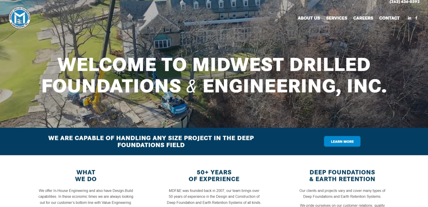 Midwest Drilled Foundations & Engineering • Milwaukee Web Design®