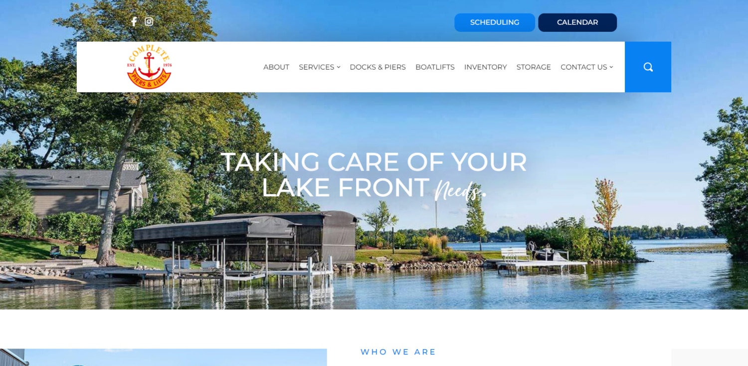 Complete Piers & Lifts • Milwaukee Web Design®